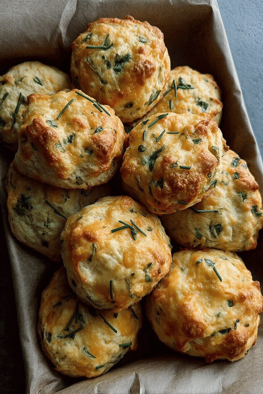 Simple Fluffy Cheese Chive Biscuits Recipe For Meals