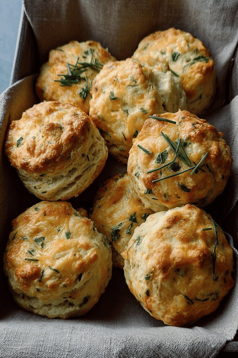 Simple Fluffy Cheese Chive Biscuits Recipe For Meals