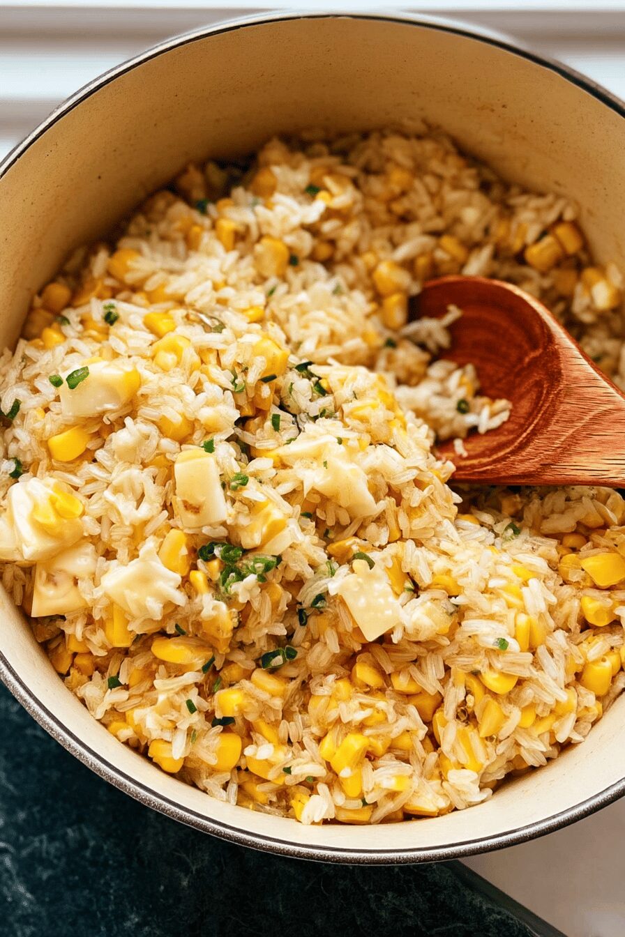 Hot Buttered Corn Rice with Steak and Shrimp Stir Fry Recipe