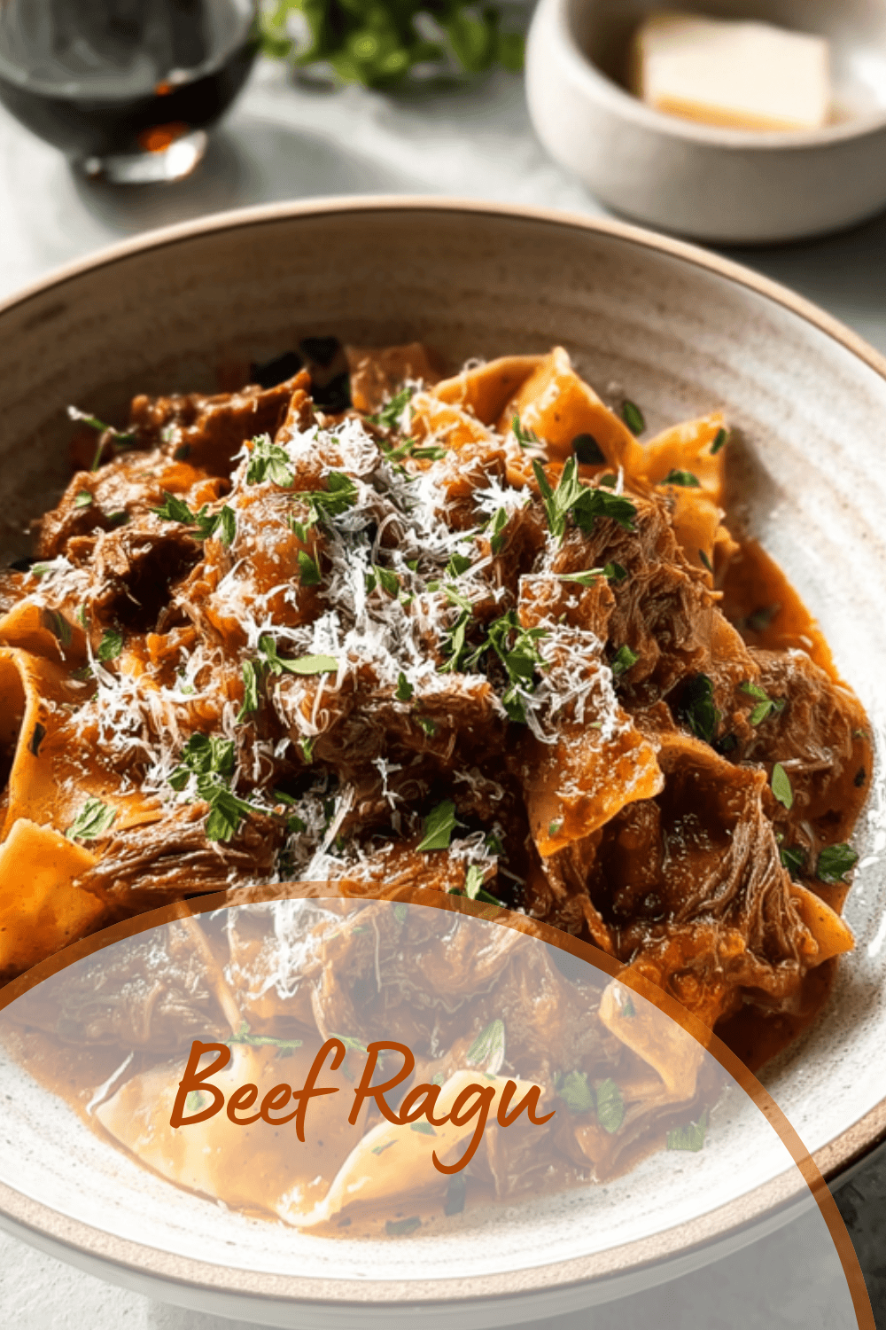 Beef Ragu Pasta Recipe With Slow Cooked Shredded Beef