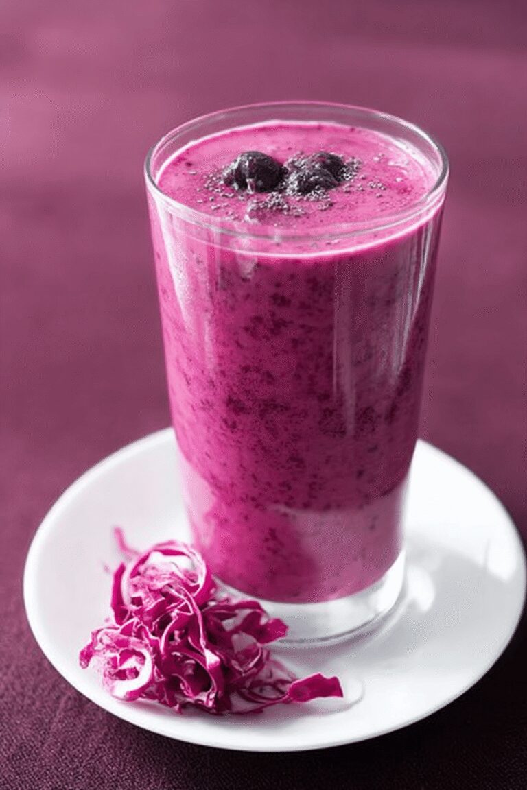 Cabbage Berry Smoothie Recipe for A Healthy Energy Boost