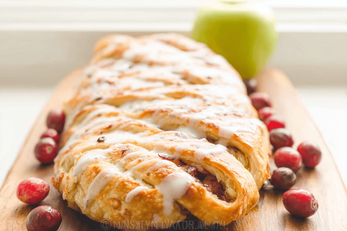 Apple Danish Braid Recipe With Flaky Pastry And Cinnamon Filling