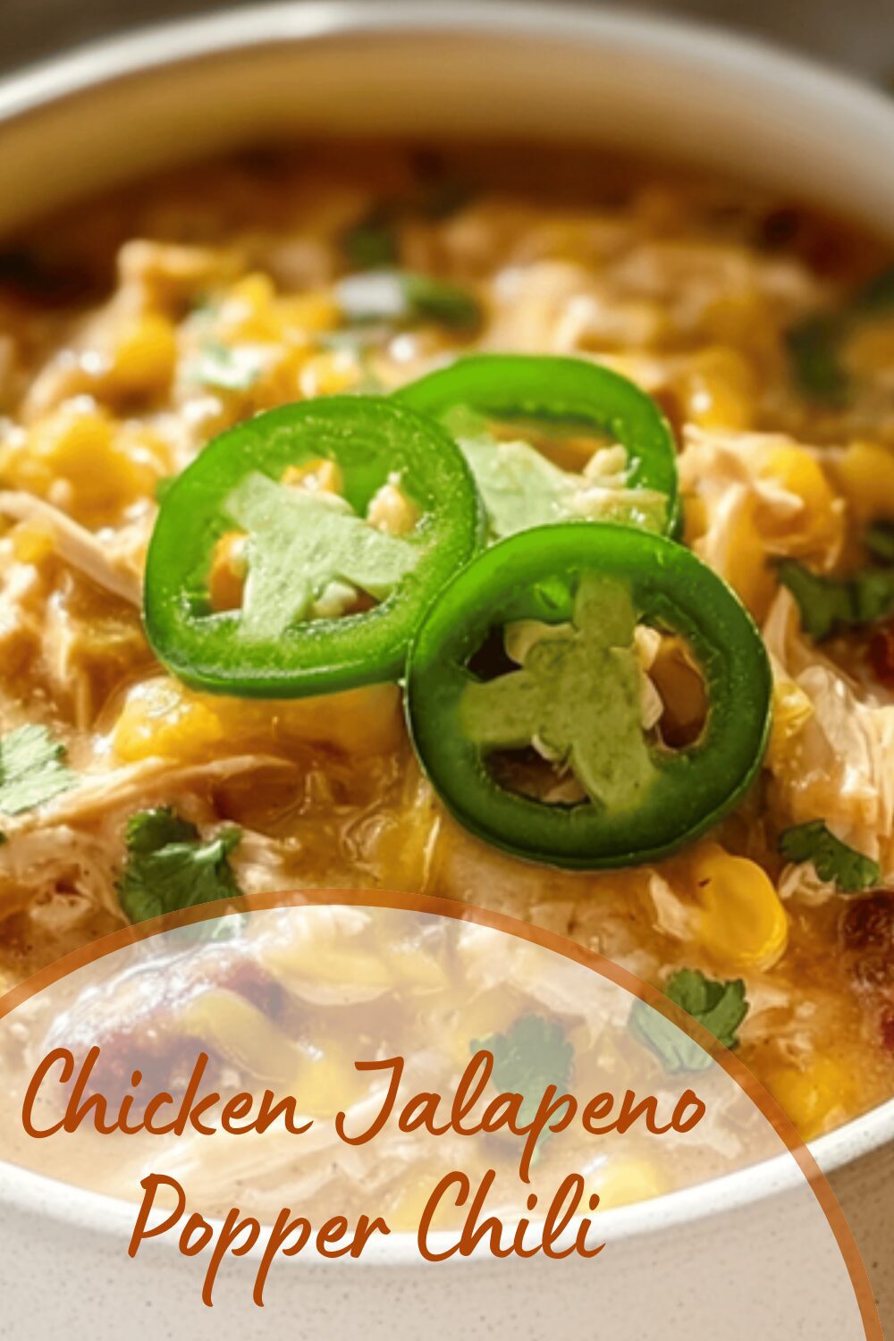 Chicken Jalapeno Popper Chili Recipe with Creamy Cheese