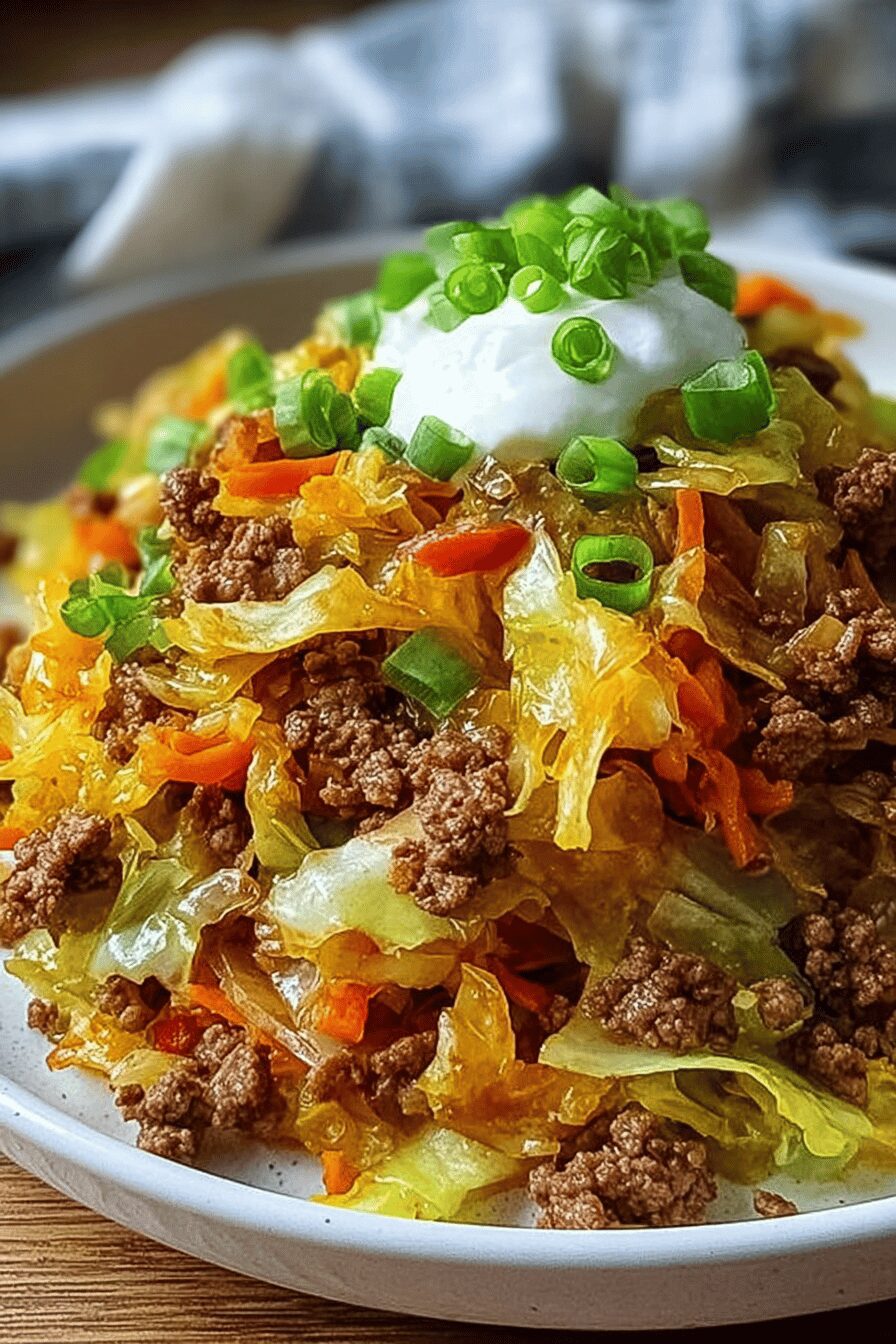 Ground Beef Taco Cabbage Skillet Recipe For Fast Flavor