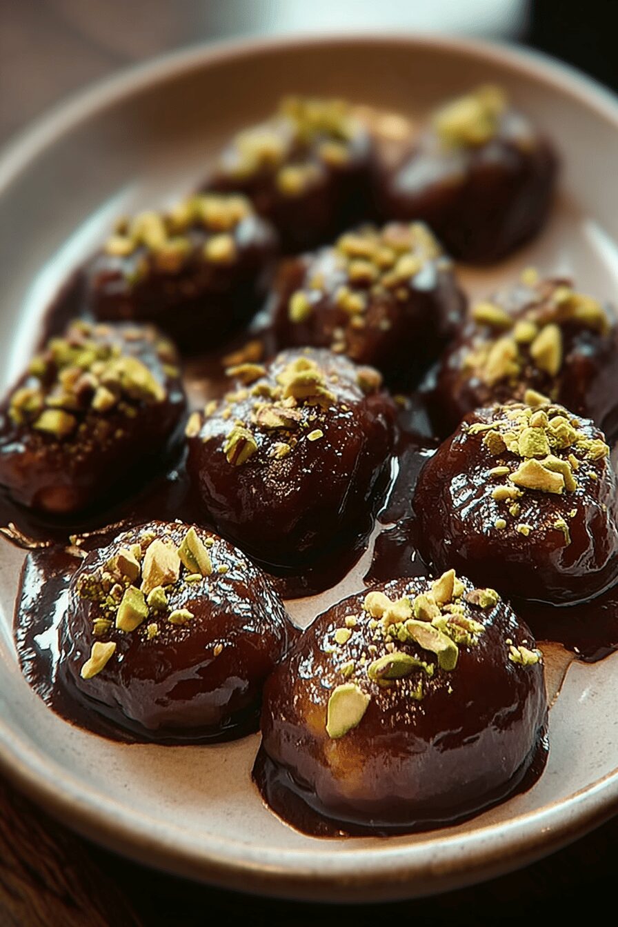 Pistachio Dates Chocolate Pralines Recipe For Sweet Treats