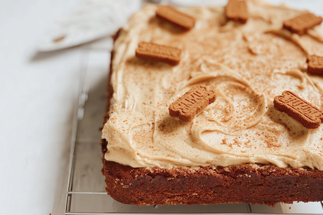 Homemade Biscoff Snack Cake Caramel Dessert Recipe