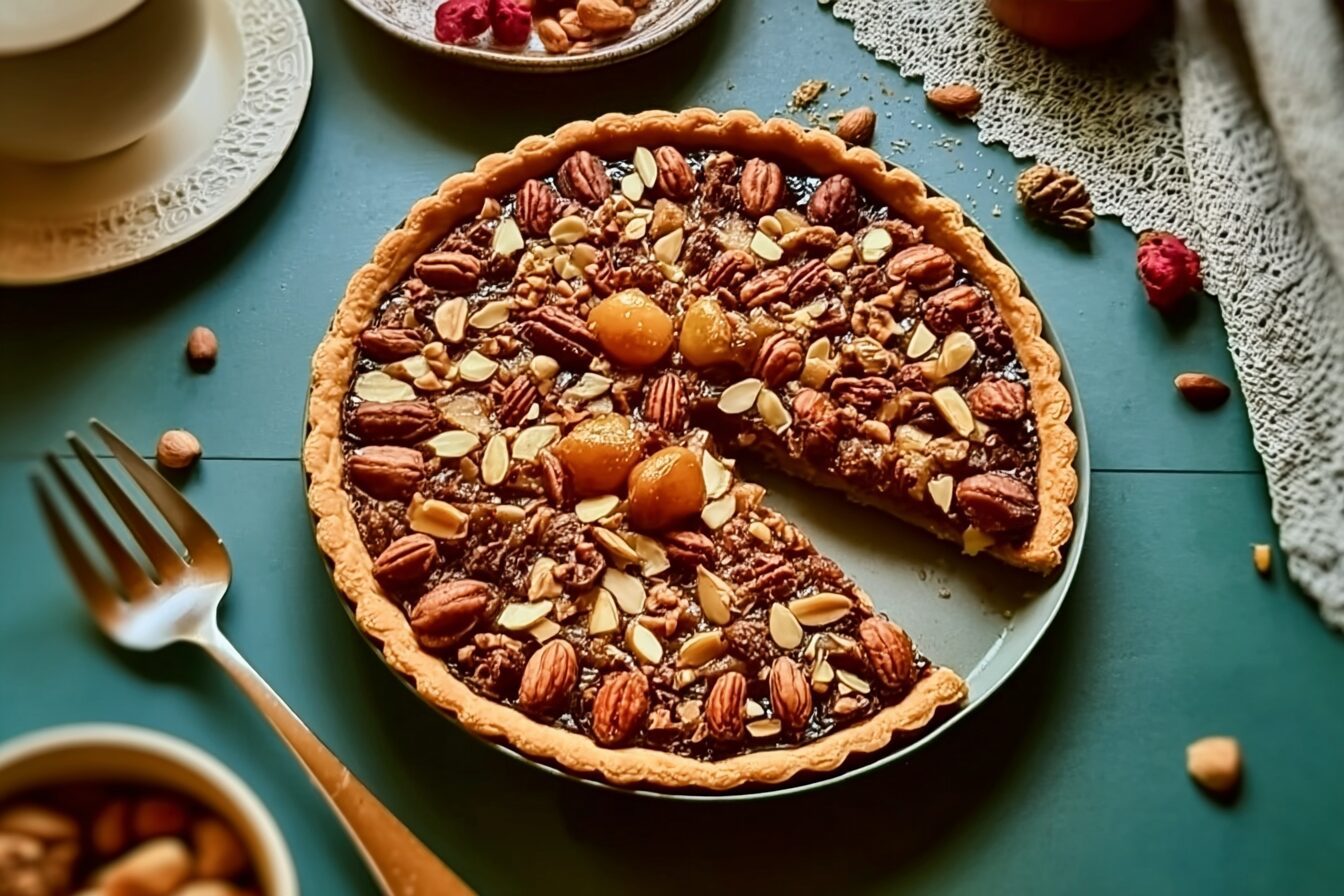 Nepali Spiced Fruit And Nut Tart Recipe With Bold Flavors