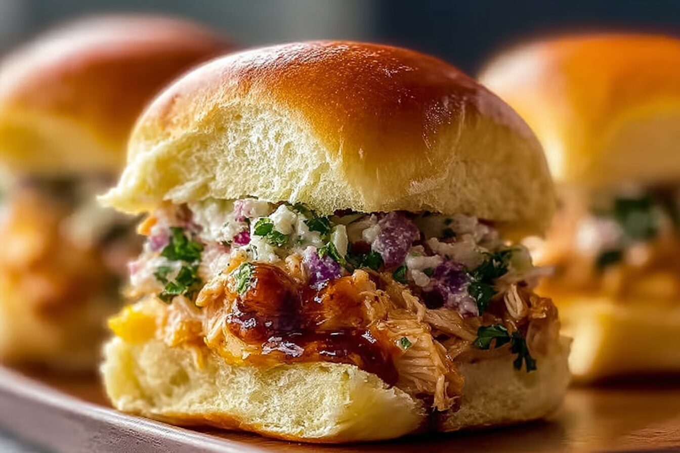 Bbq Chicken Sliders Recipe With Tangy Sauce And Soft Buns