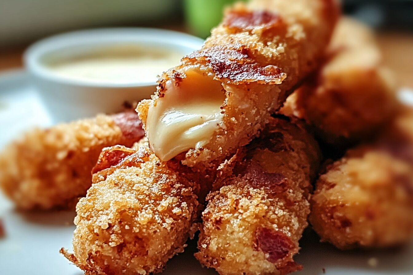 Chicken Cheese Stick Bombs Recipe With Crispy Shell And Creamy Cheese