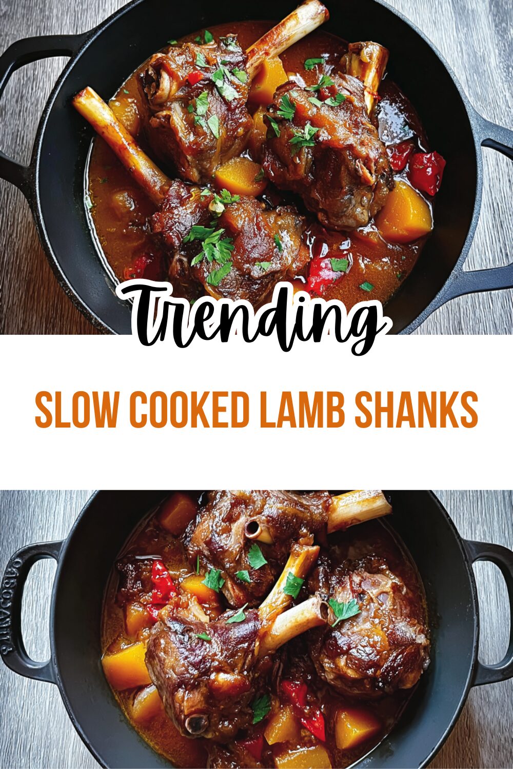 Slow Cooked Lamb Shanks Recipe With Rich Red Wine Sauce