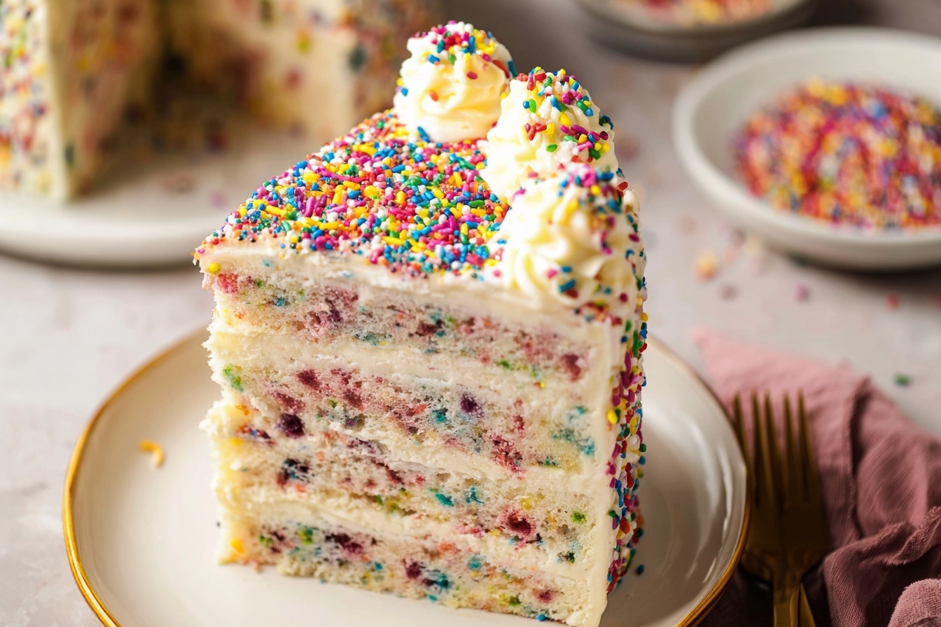 Delicious Birthday Sprinkles Cake Funfetti Recipe
