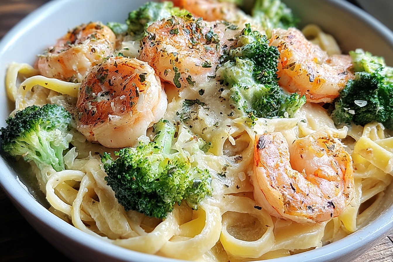 Broccoli Shrimp Alfredo Recipe: Quick Dinner Idea