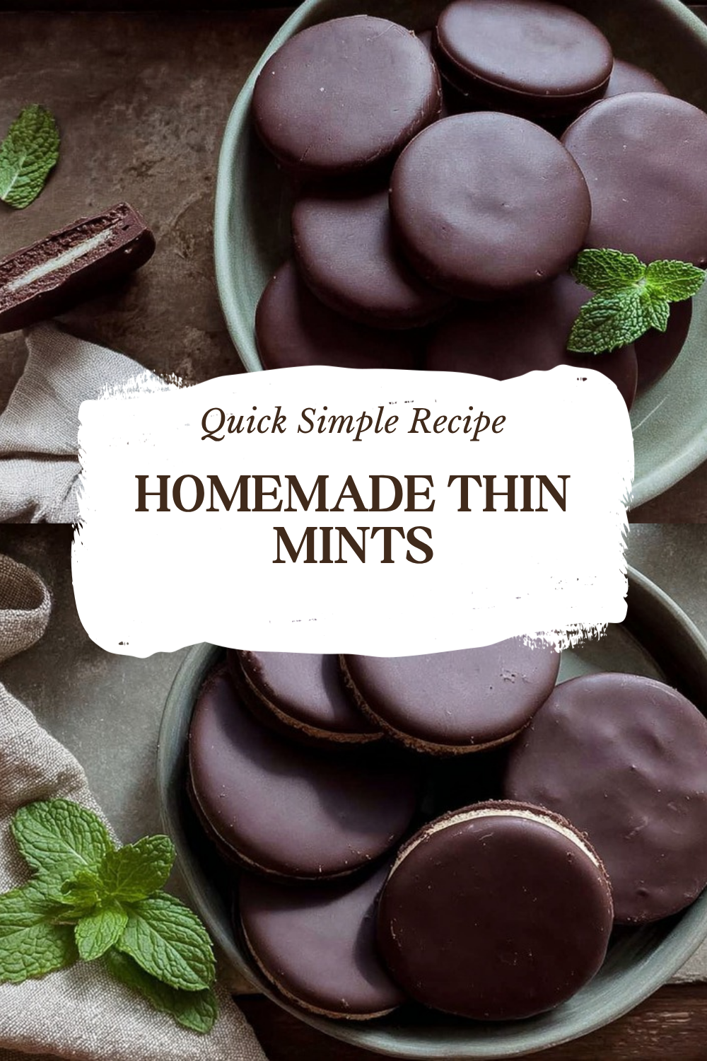 Homemade Thin Mints Girl Scout Cookies Copycat Recipe